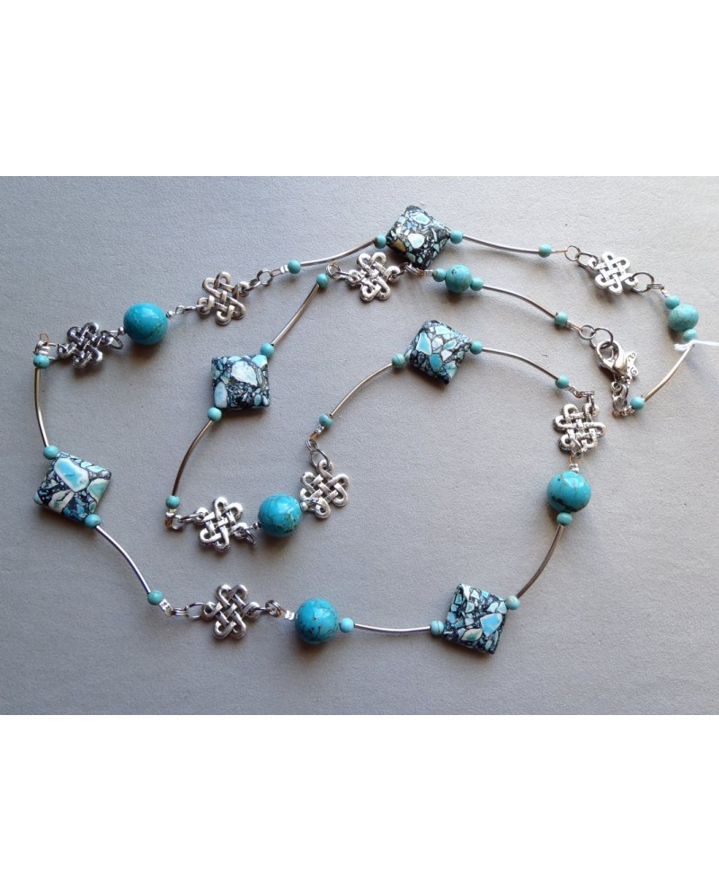 Collier long turquoise